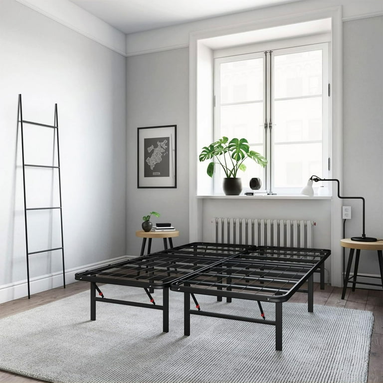 Classic Brands Hercules Black Heavy Duty Metal 14 Inch Platform Mattress Foundation Bed Frame Twin Extra Long Walmart