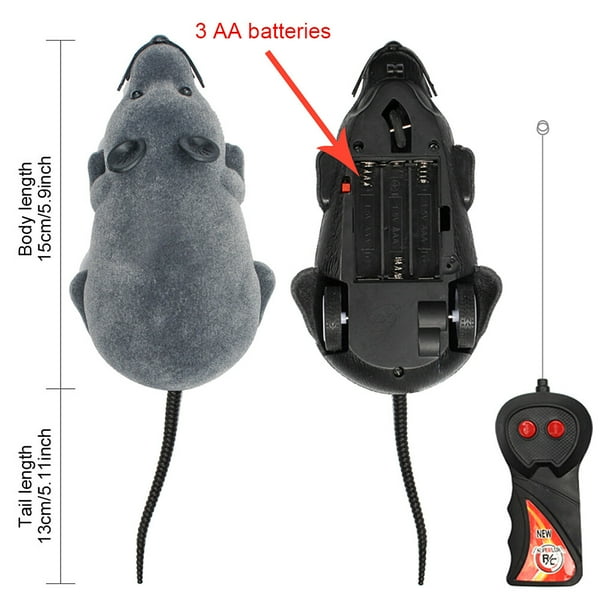 Remote Control Rat Portable Interactive Adorable Simulation Battery ...