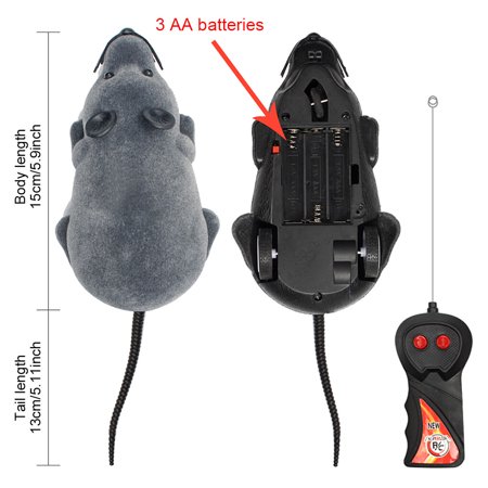 Remote Control Rat Portable Interactive Adorable Simulation Battery ...