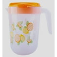 Mainstays - Lemons & Oranges Plastic 1 Gallon Pitcher with Orange Color ...