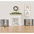 Black 【4-Panel with Door】20W*32H Metal Pet Gate Indoor Outdoor Use ...
