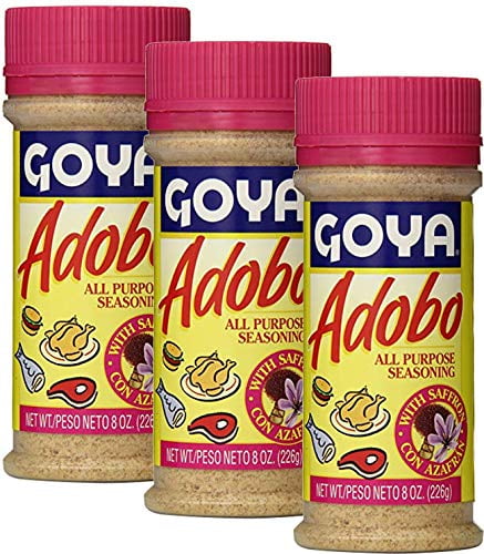 Goya Adobo Seasoning with Saffron Azafran 8 Oz (Pack of 3) - Walmart.com