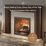Modern Ember 25" Electric Log Set with Realistic LED Flames & Crackling ...