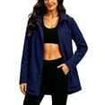 CBASIHI Womens Long Waterproof Raincoat- Outdoor Casual Hiking Travel ...