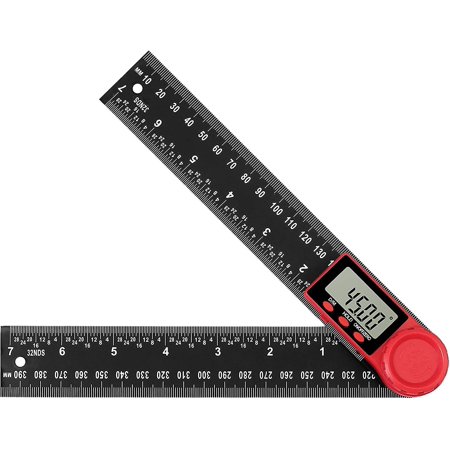 1 Pcs 360 Degree Dual Scale Digital Angle Protractor, 200mm Angle Ruler ...