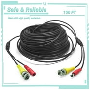 100 Pack Male Red Black DC Power Pigtails Adapter CCTV DVR Camera Lead ...
