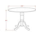 Dmel3 Abk 35 Dinette Set For Small Spaces Contains A Round Dining Table With Dropleaf And 2