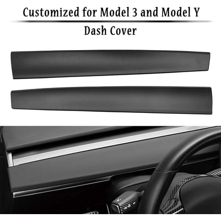 ZC5HAO Tesla Model 3 Model Y Dashboard Cover Wrap ABS Matte Carbon ...