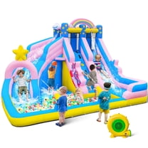 Inflatable Water Slide,10 in 1 Water Park Bounce House for Kids 3-12 ...