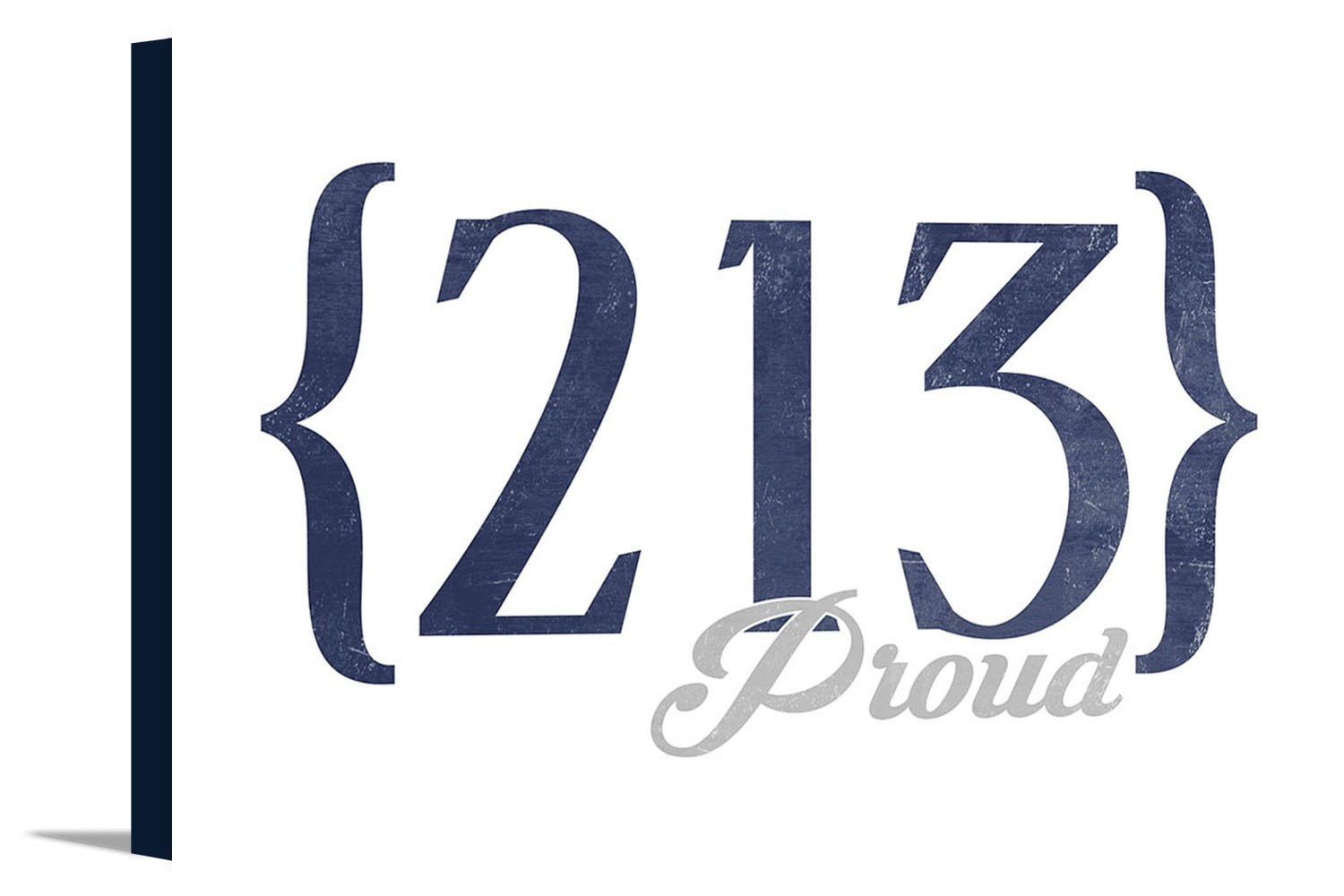 Los Angeles, California - 213 Area Code (Blue) - Lantern Press Artwork ...