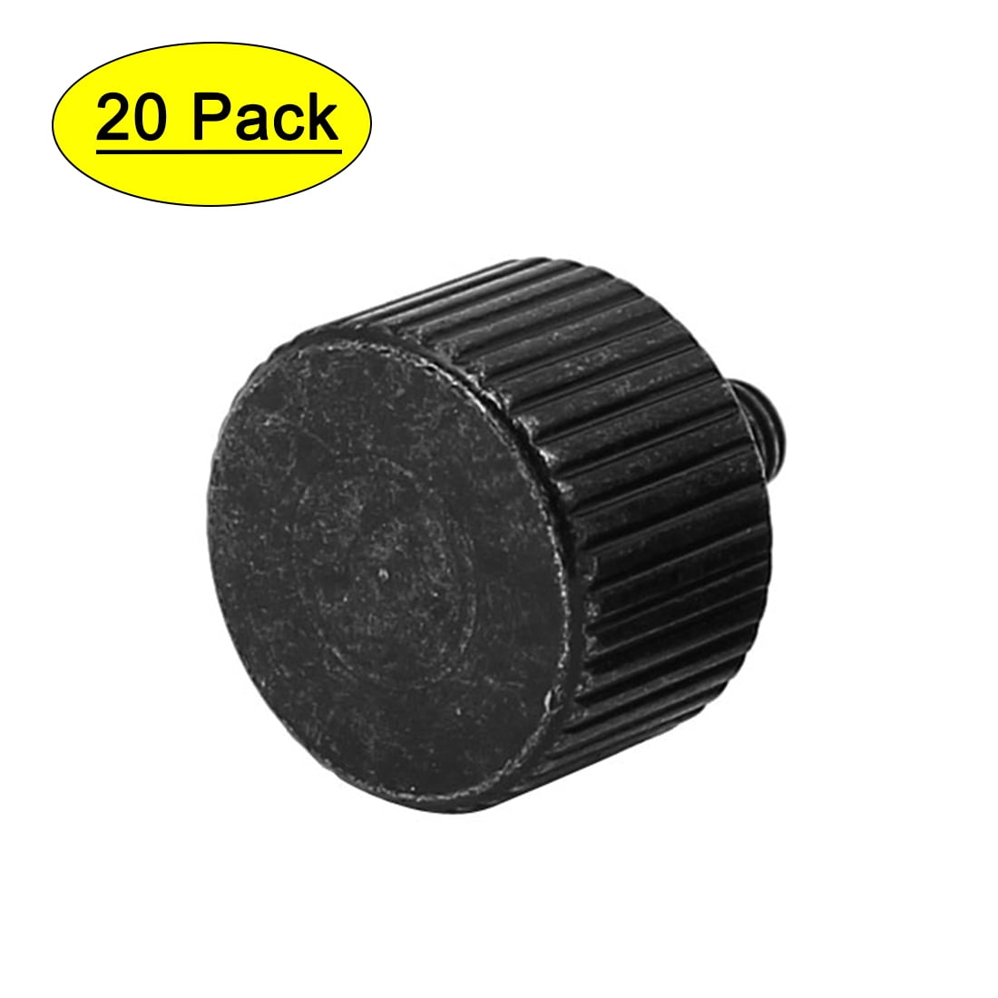 Uxcell M3x6mm Computer PC Case Black Zinc Plated Flat Head Knurled Thumb Screw (20-pack ...