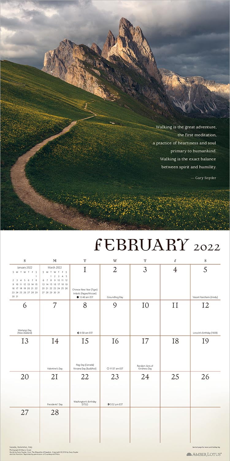Wanderlust 2022 Wall Calendar (Trekking the Road Less Traveled ...