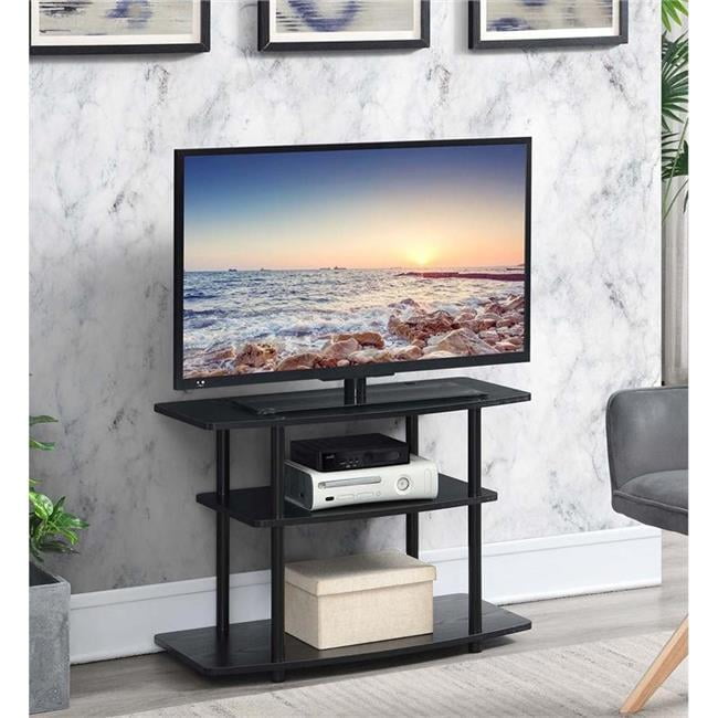 Designs2Go No Tools 3 Tier TV Stand - Black/Black - Walmart.com