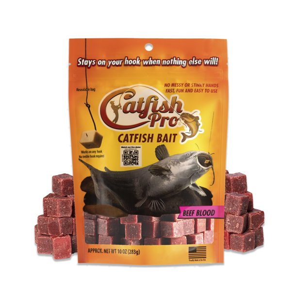Catfish Pro Beef Blood Catfish Bait Fishing with Rod Reel Trotline ...