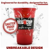 Red Cup Living Durable Large 32 oz Reusable Red Plastic Cup - Set of 4 ...