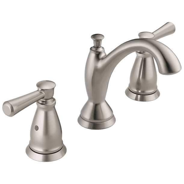 Delta Linden Traditional Two Handle Widespread Bathroom Faucet in Stainless 3593-SSMPU-DST ...