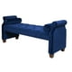 Jocelyn Tufted Roll Arm Entryway Bench, Navy Blue - Walmart.com