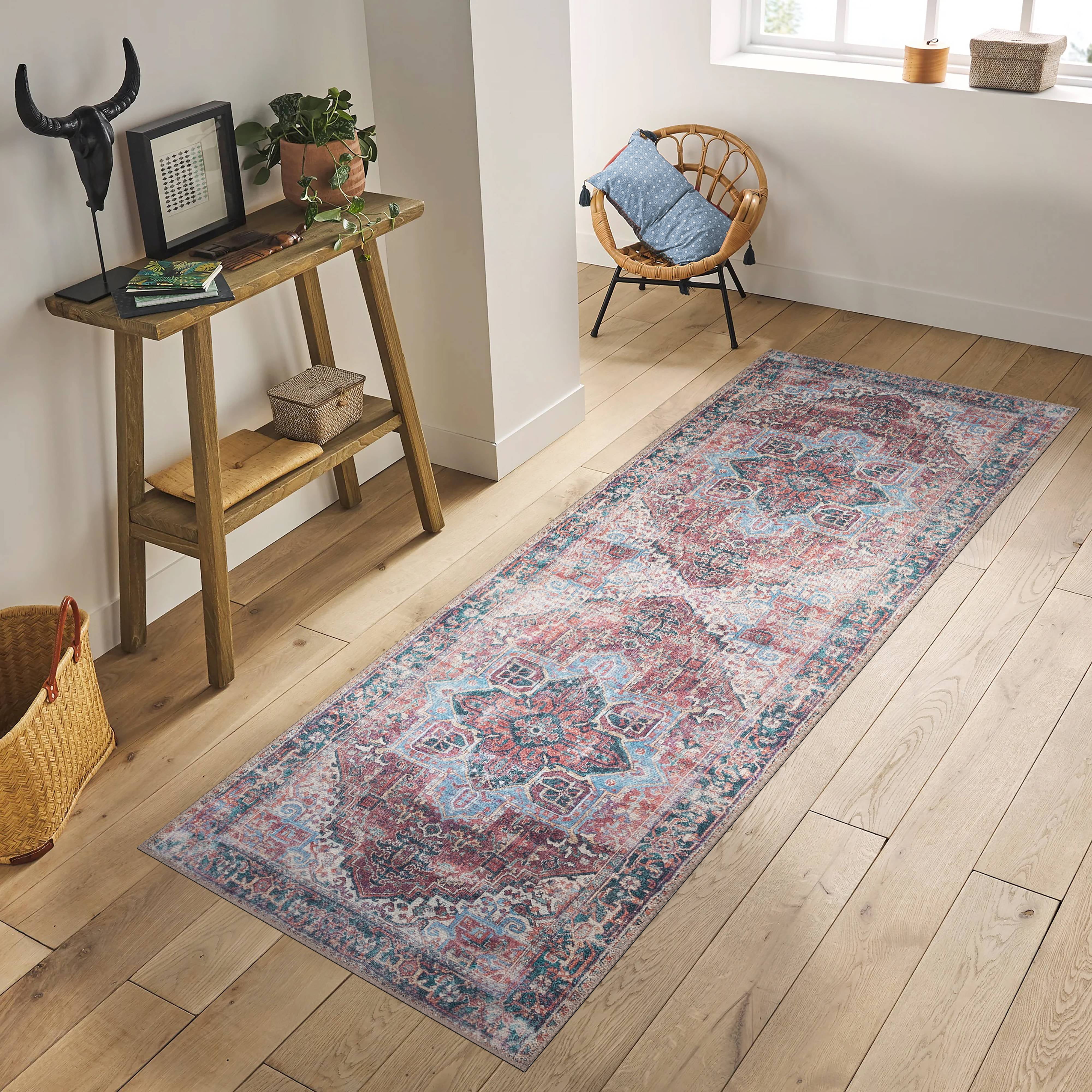 Adiva Rugs Machine Washable Water and Dirt Proof Area Rug for Living ...