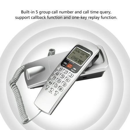 Greensen FSK/DTMF Caller ID Telephone Corded Phone Desk Put Landline Fashion Extension Telephone ...