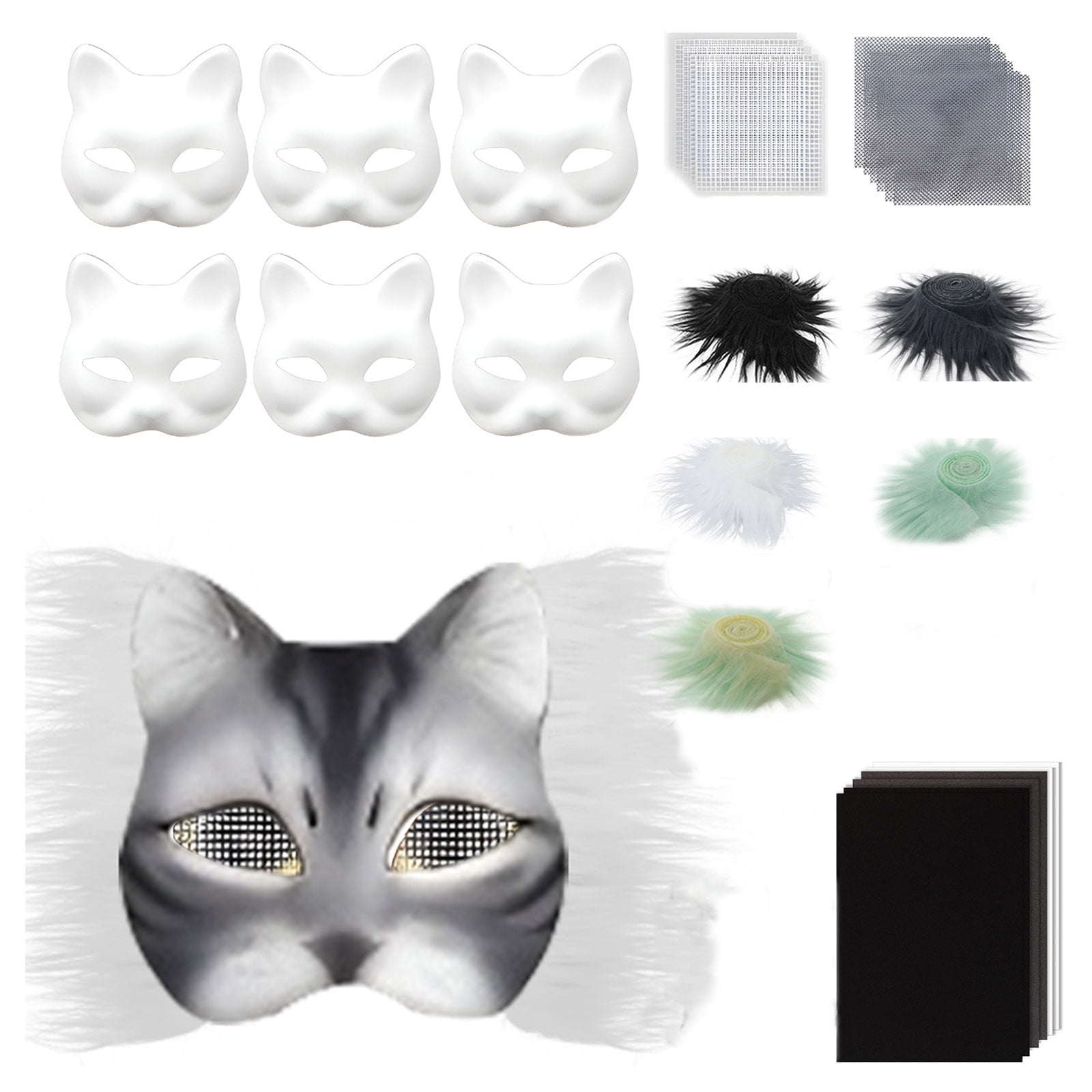 Click here for Baohd Paper Therian Cat Mask Kit Include Eye Meshe... prices
