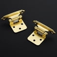 50 Pack 25 Pair Gold Cabinet Hinges - 1/2 inch Overlay Kitchen Hinges ...