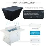 RADIATA 43" Aluminum Propane Fire Pit Table, 60,000 BTU Outdoor Gas ...