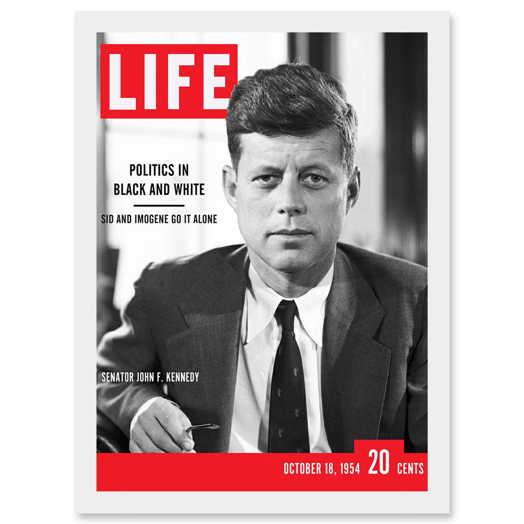 JFK John Kennedy President USA Life Magazine Cover A4 Artwork Framed ...