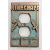 Handmade MineCraft Composite Plate Outlet Cover with 3D Design and Aged ...