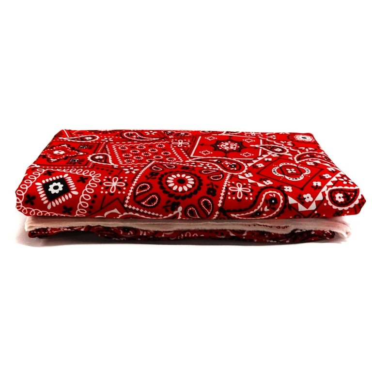 Red Bandana Print Fabric