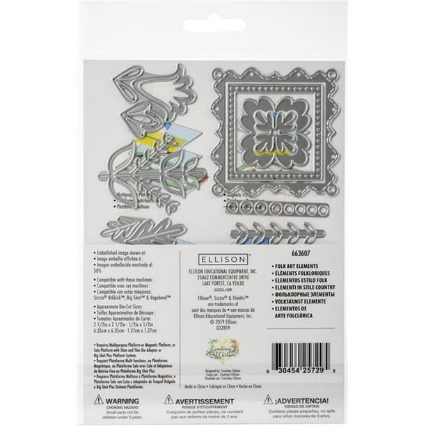 Sizzix Thinlits Die Set 18PK Folk Art Elements by Courtney Chilson - Walmart.com