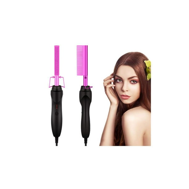 Electric Hot Comb Hair Straightener Heat Pressing Comb Ceramic Curling ...