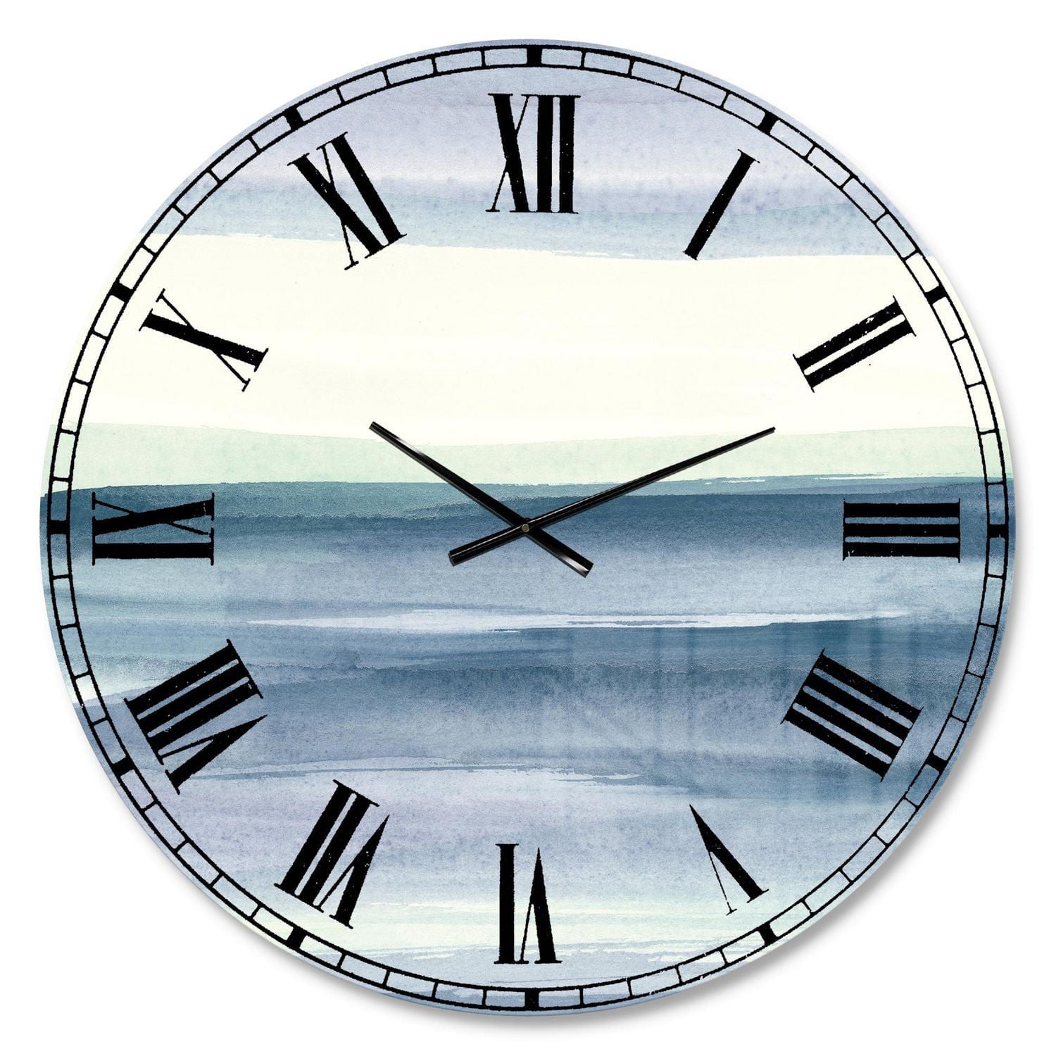 Click here for Designart mint Indigo Dawn I Farmhouse Wall Clock prices