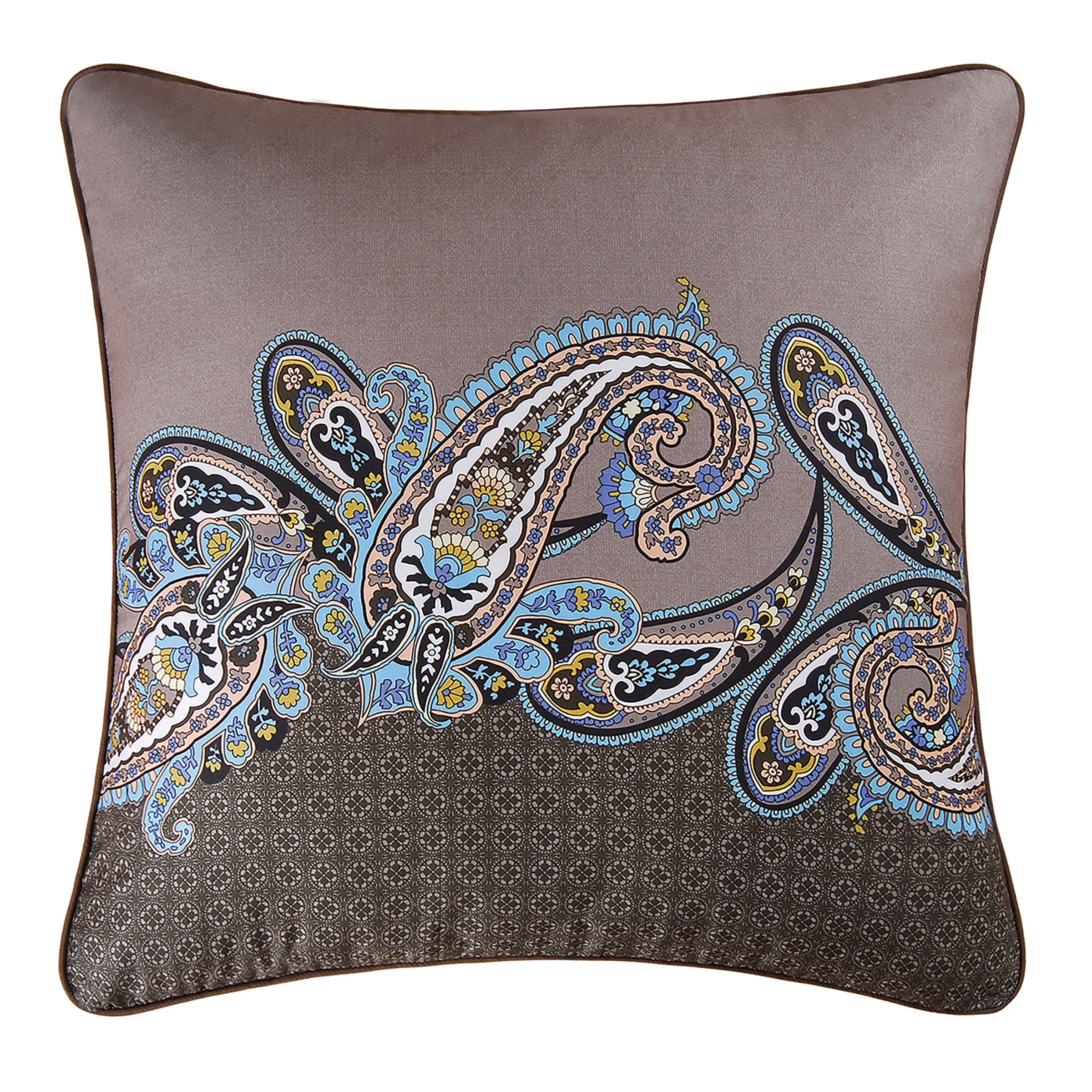 Nadia Brown Paisley Euro Sham - Walmart.com