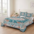 90x96in Quilt Bedding Set, Mid Century Abstract Minimalist Boho ...