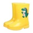 Angala Toddler Rain Boots Mid Calf Cartoon Dinosaur Appliques ...
