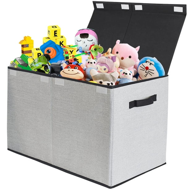 Toy Chest Storage Organizer with Flip-Top Lid,Kids Large Collapsible ...