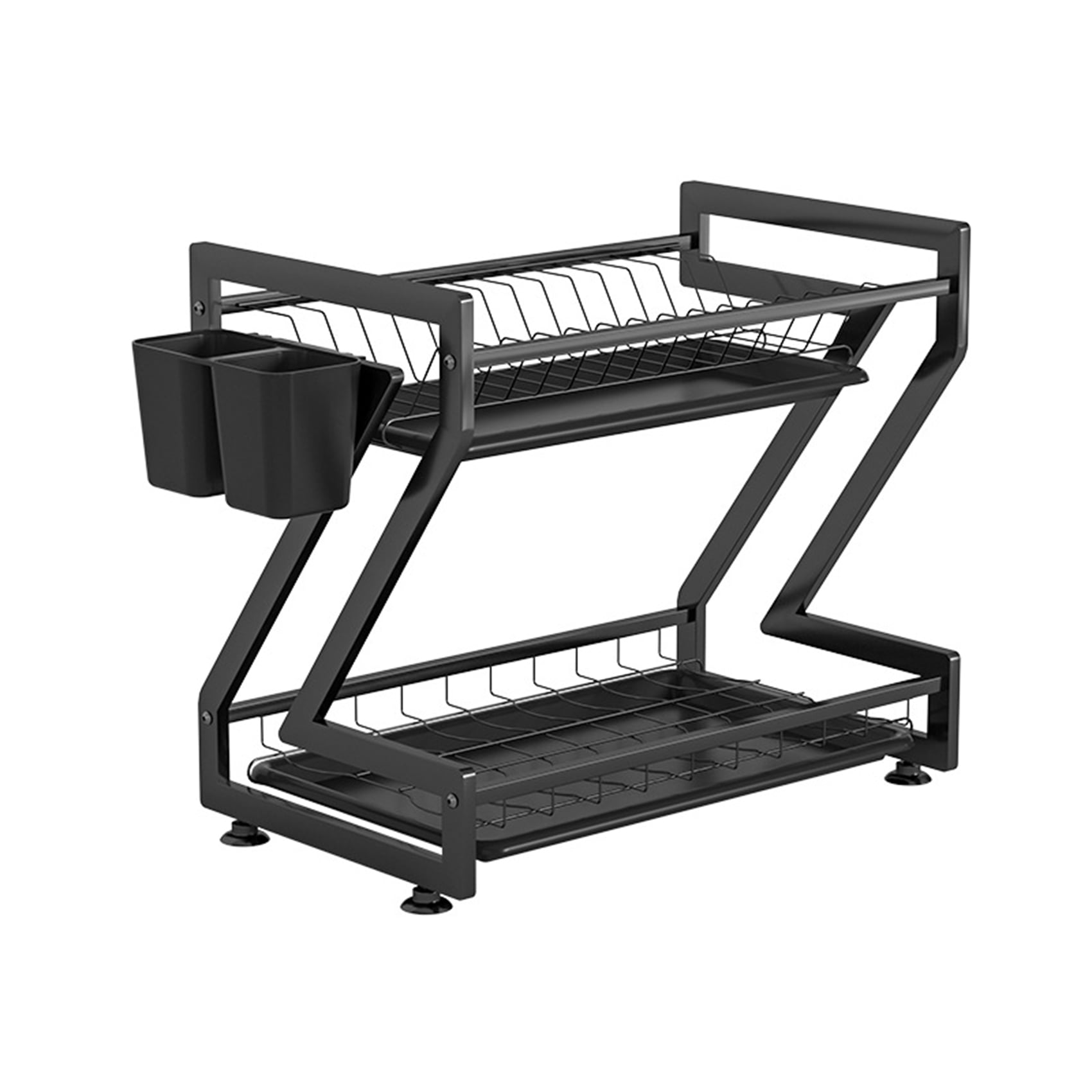 Gecheer Over The Sink Dish Drying Shelf Rack With Drain Board 2 tier gecheer-over-the-sink-dish-drying-shelf-rack-with-drain-board-2-tier