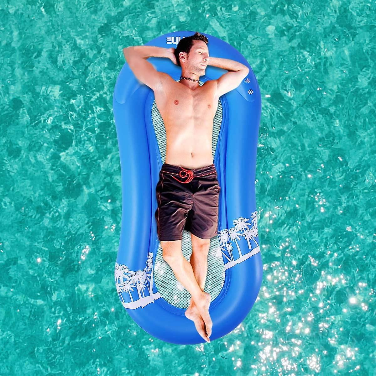 Inflatable mesh floating drainage upper recliner sofa foldable dual ...