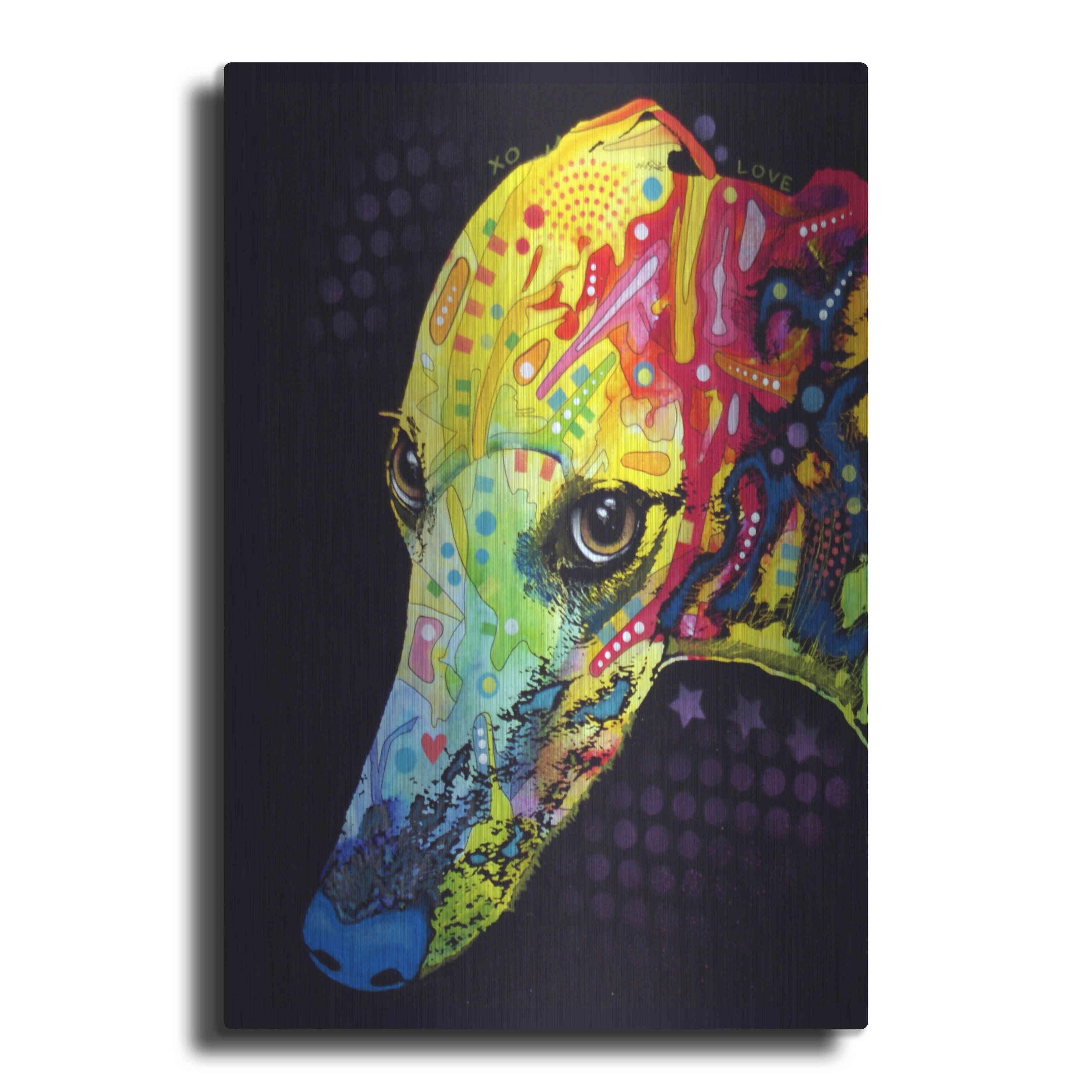 Luxe Metal Art 'Greyhound' by Dean Russo, Metal Wall Art, 12"x16 ...