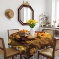 Autumn Dwarf and Yellow Sunflower Floral Table Cloth 60x60in ...