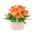 Artificial Flower Bouquet with Vase, Low-Maintenance Desktop Decoration ...