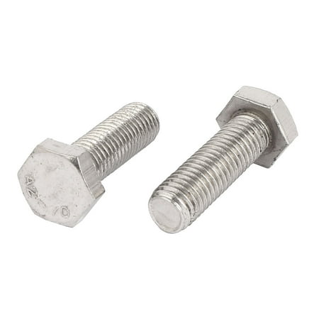 M14 x 45mm Stainless Steel Fully Thread Fasteners Hex Hexagon Screws ...