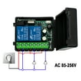 433MHz rf Remote Control DC 12V 24V 220V 2CH Relay Receiver for ...