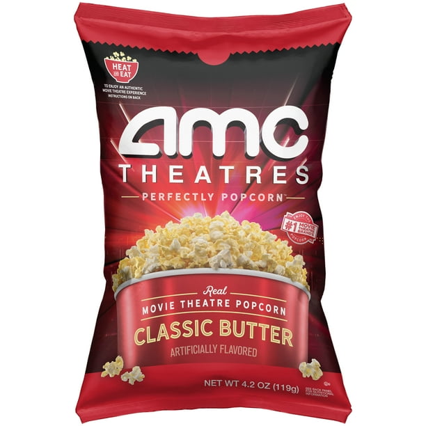AMC Theatres Ready to Eat Popcorn, Classic Butter - Walmart.com