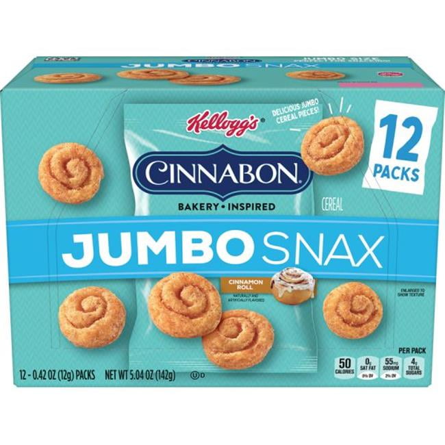 Kelloggs Keebler Jumbo Snax Cereal Snack Pack Of 12