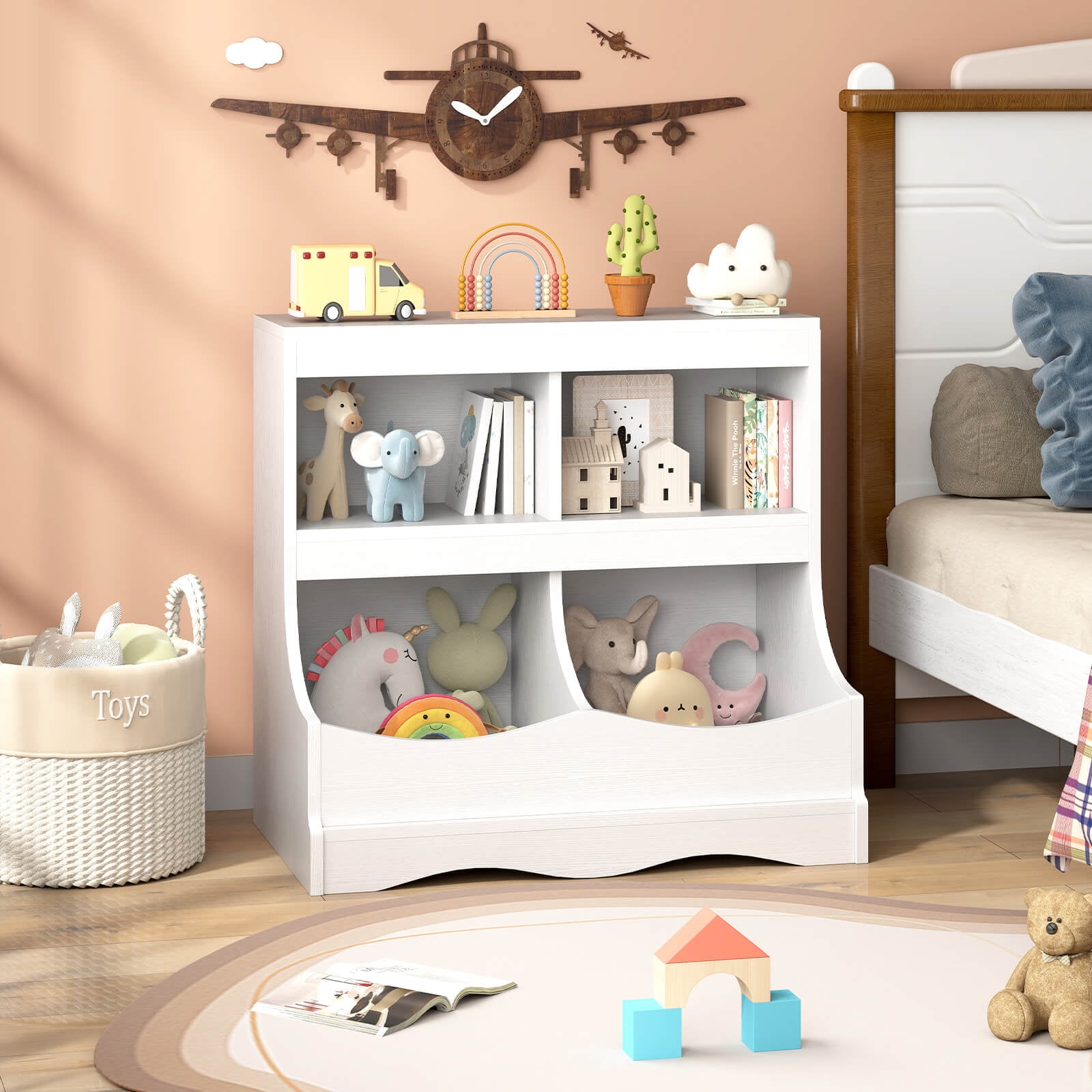 Click here for Costway Toy Storage Organizer For Toys & Books 4-C... prices