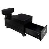 Alera Pedicure Cart with Footrest Beauty Nail Salon Furniture, Black ...