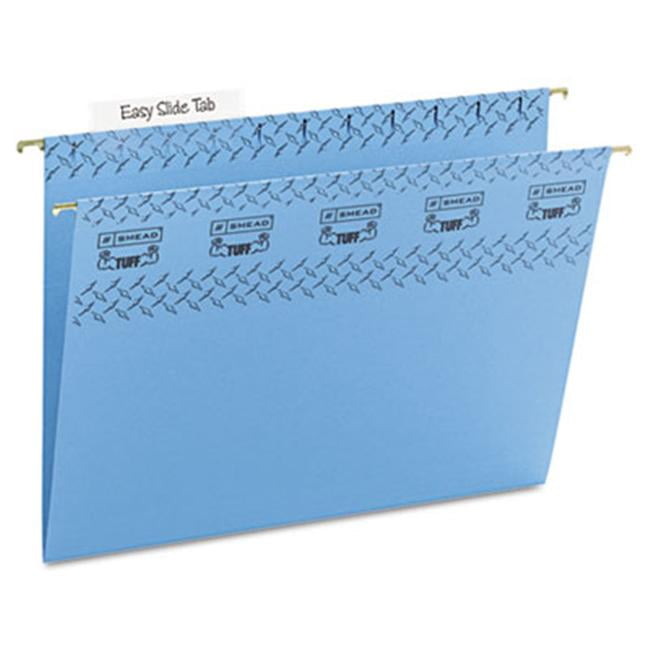 Smead Tuff Hanging Folder w/Easy Slide Tab- Blue - Letter Size - 18 ...