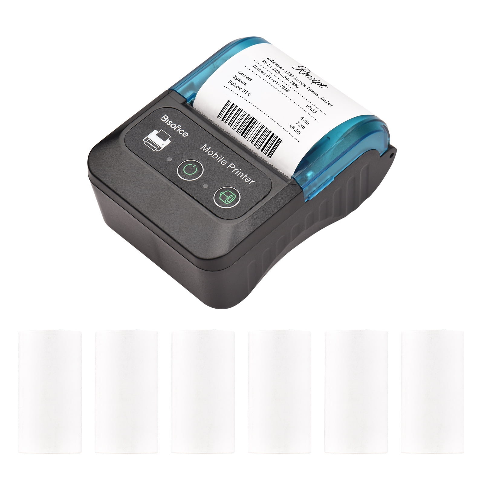 Bisofice Portable 58mm Receipt Thermal Printer 2 inches Mini Mobile ...