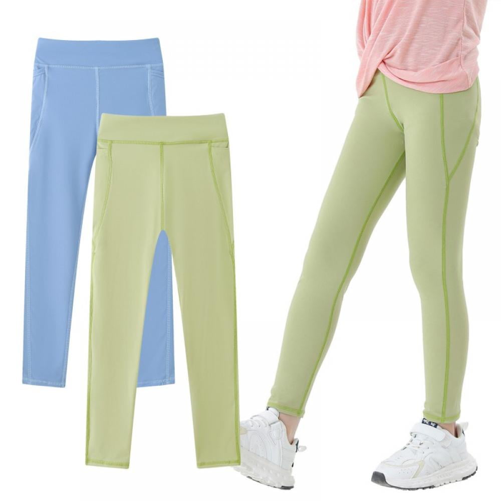 GYRATEDREAM 2 Pack Girls' Athletic Dance Leggings Kids Compression ...